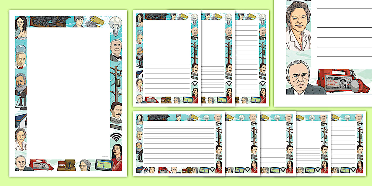 Editable Inventors and Inventions Page Border Pack - Twinkl