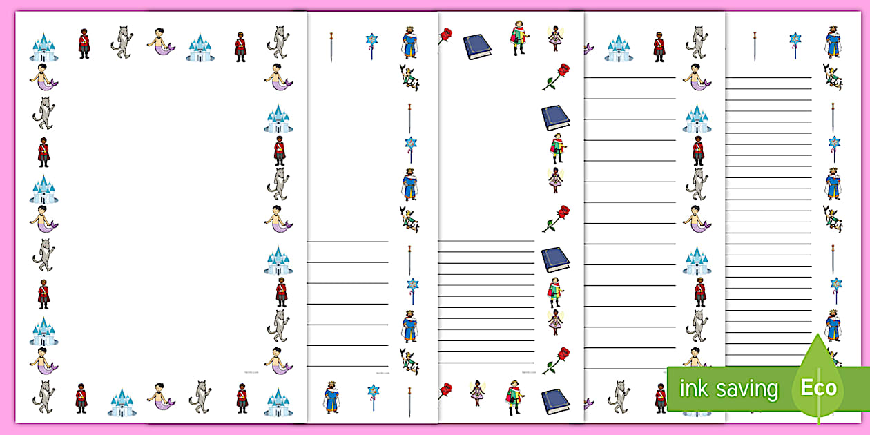 Editable Fairy Tale Page Borders (teacher made) - Twinkl