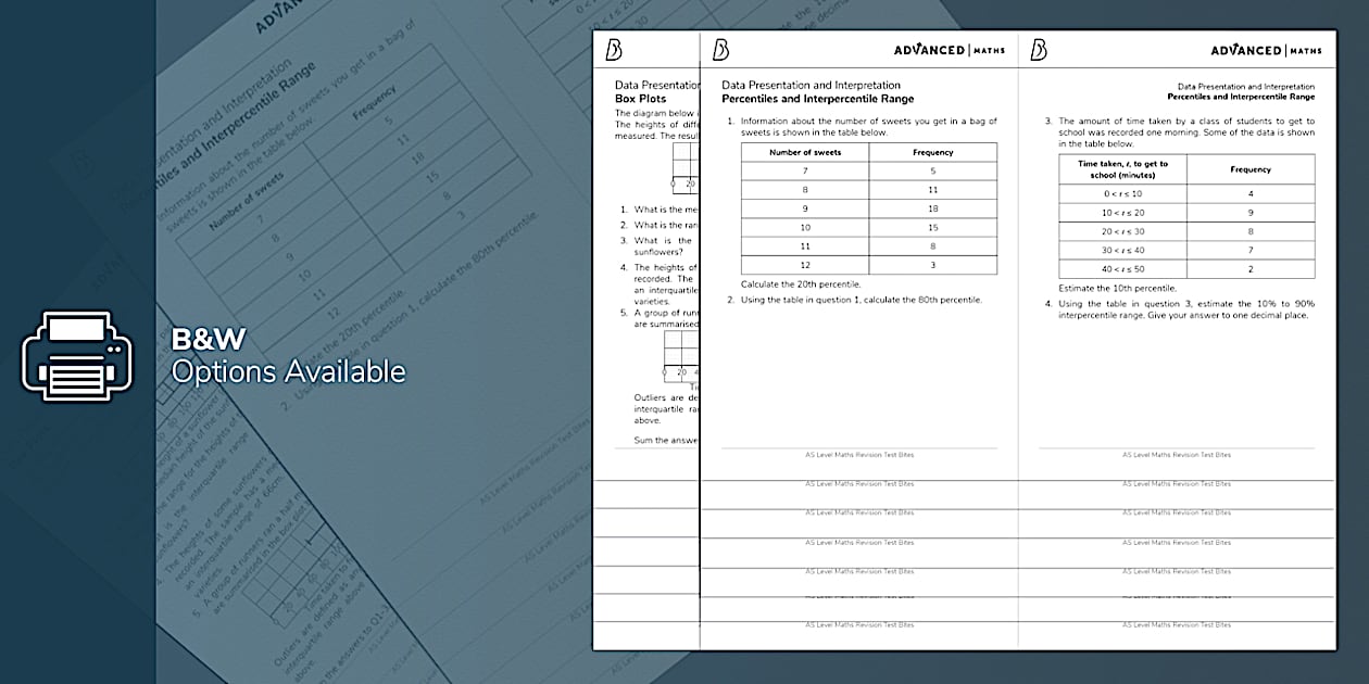 👉 Data Presentation and Interpretation Test Bites | AS Level