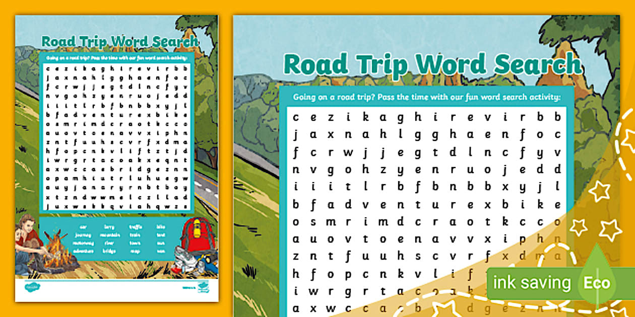 Road Trip Car Word Search | Parent Resources | Twinkl