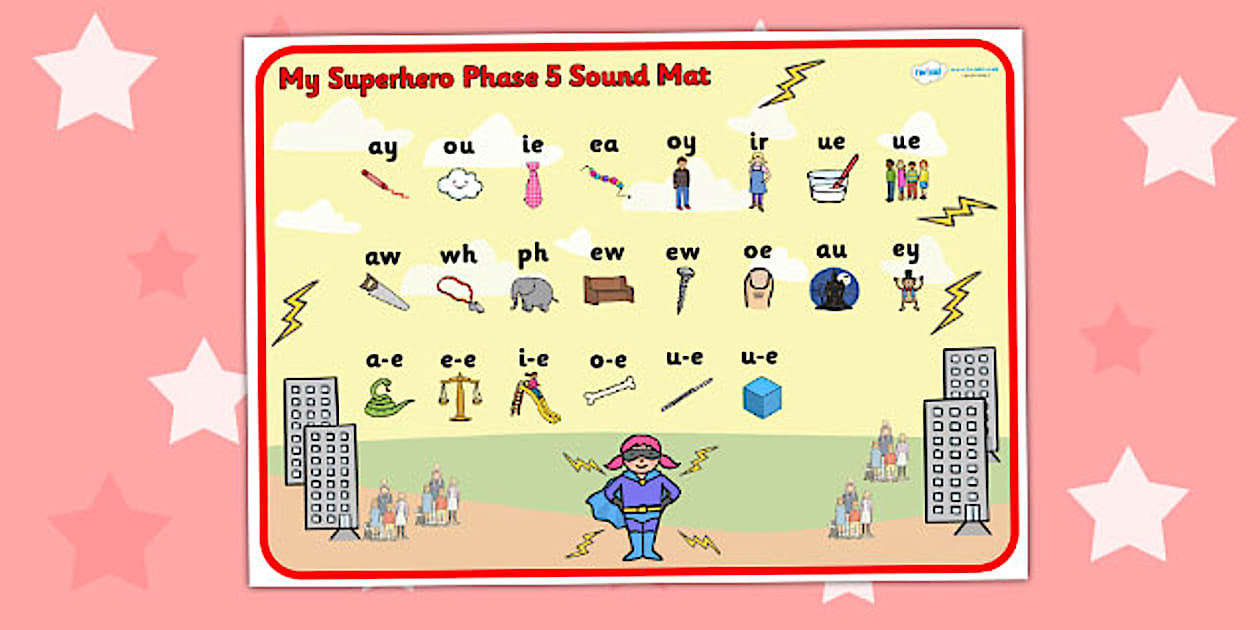 Superhero Themed Phase 5 Sound Mat