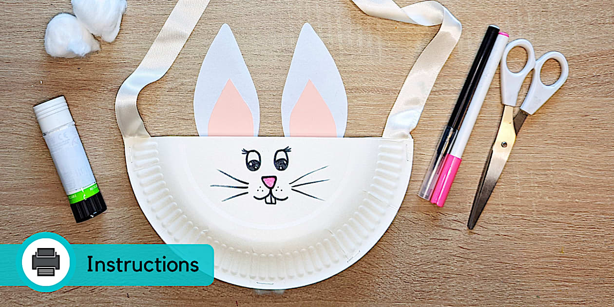 Easter Bunny Bag | Paper Plate Easter Bunny (teacher made)