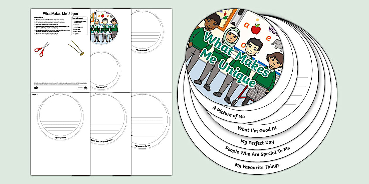 What Makes Me Unique Circles Booklet (teacher made) - Twinkl