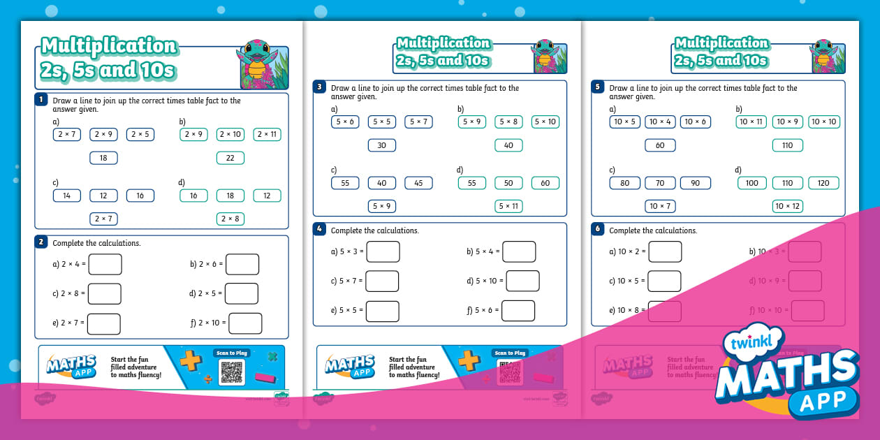 👉 Y2 Multiplication 2s, 5s and 10s Skill Safari Activity Sheet