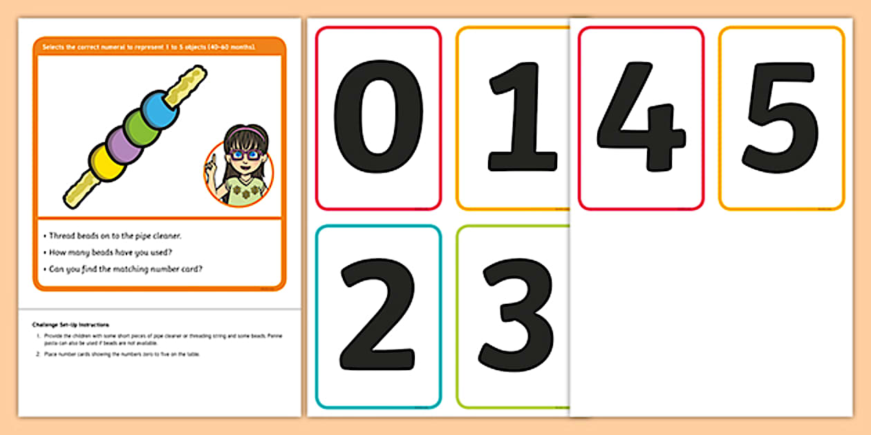 👉 EYFS Maths Number Recognition Challenge: How Many Beads?