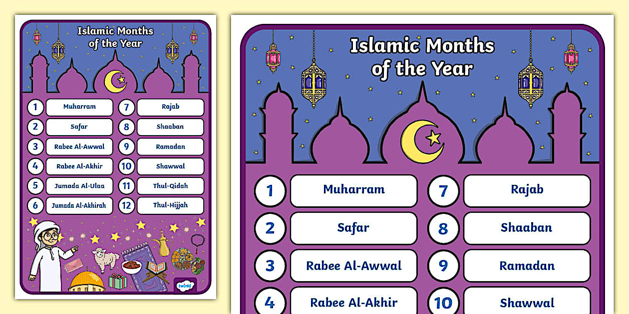 Islamic Months of the Year Display Poster (teacher made)