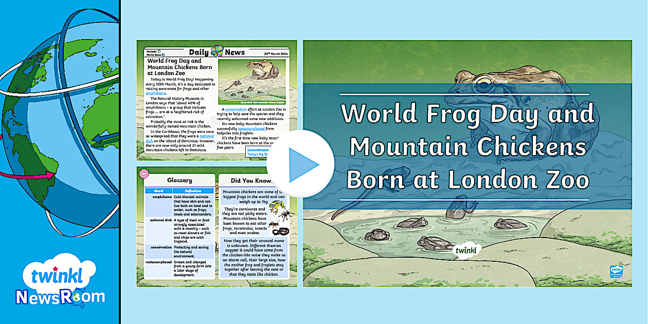 World Frog Day and Mountain Chickens Born at London Zoo | Twinkl Resources