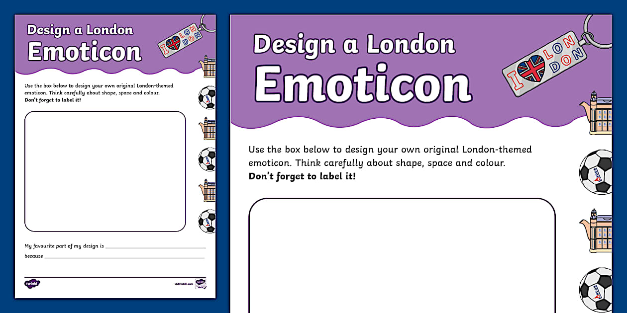 Design Your Own London Emoticon Activity (teacher made)