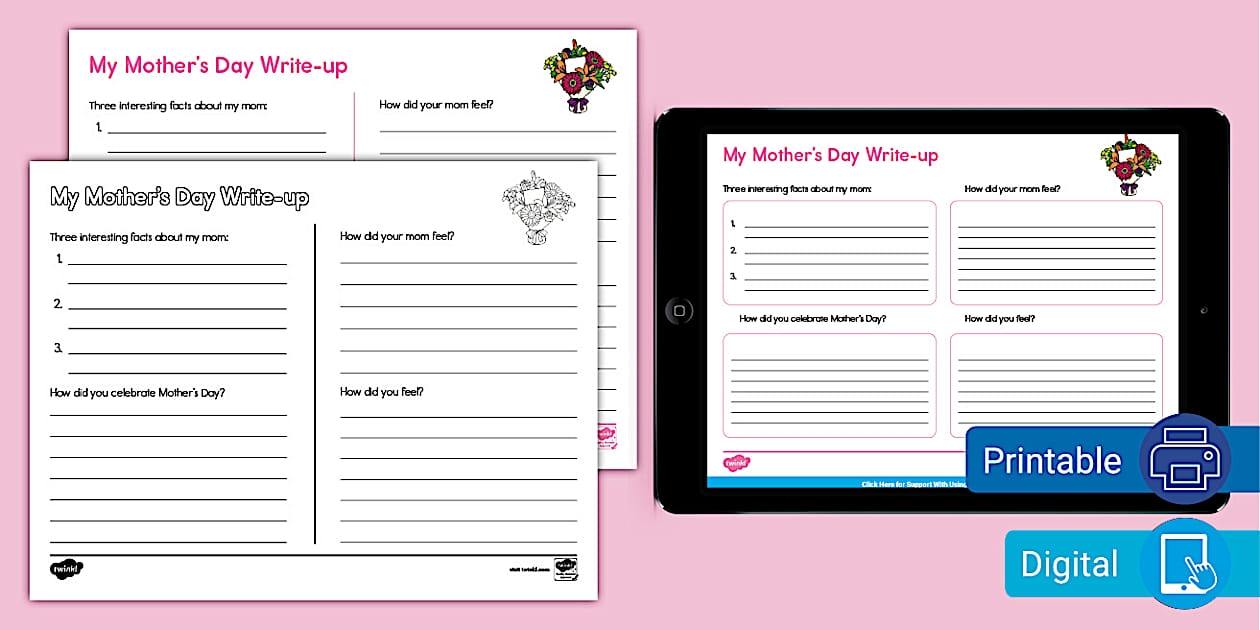Mother's Day Writing Prompt | Mother's Day | Twinkl USA