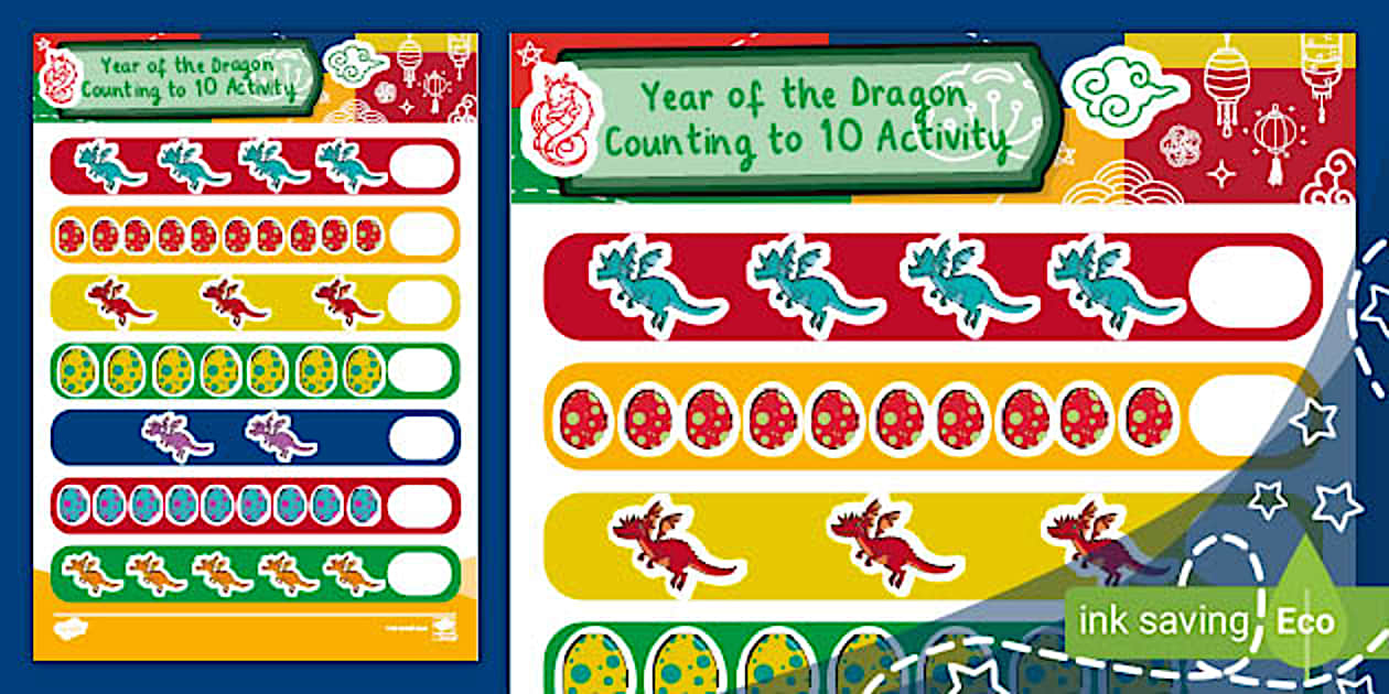 Year of the Dragon Counting to 10 Activity (Teacher-Made)