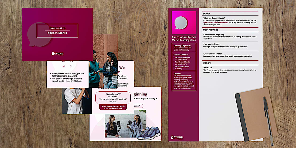 Speech Marks Starter Presentation (teacher made) - Twinkl