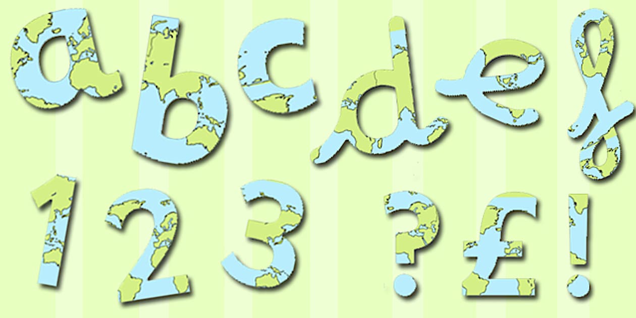 What a Wonderful World Themed Display Lettering Num - display