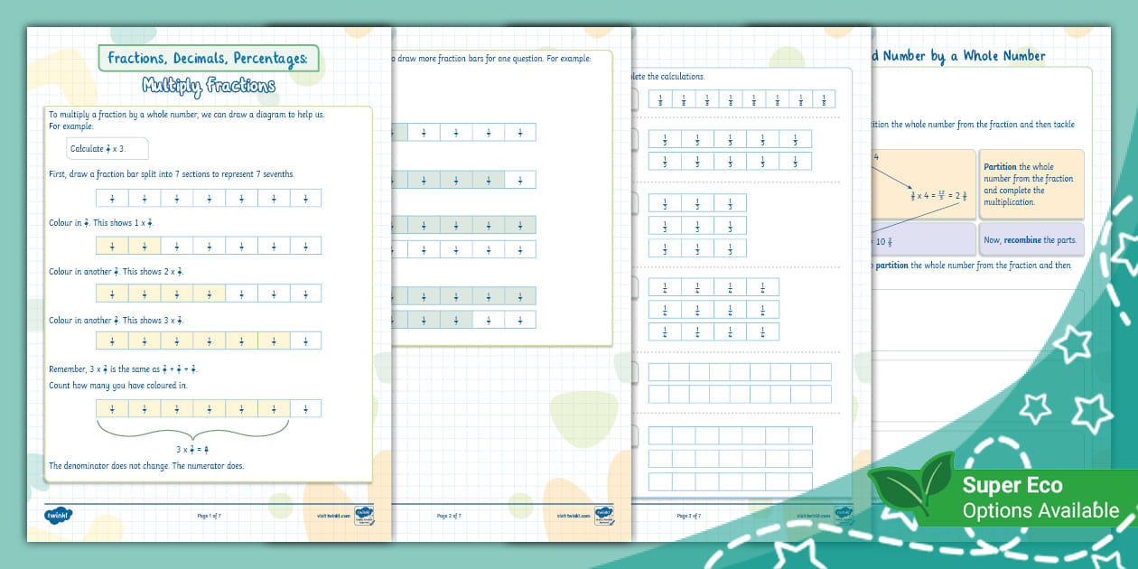 Fractions, Decimals, Percentages: Multiply Fractions