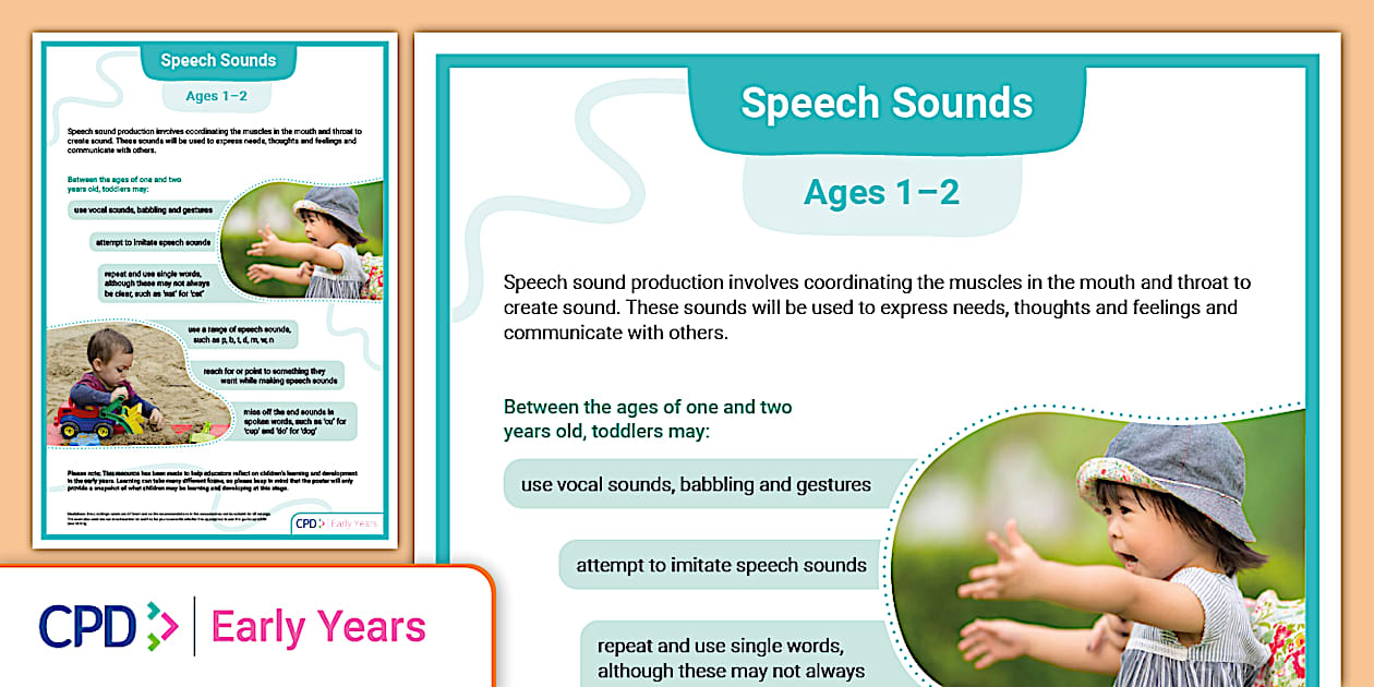 Speech Sounds (Ages 1–2) | Early Years CPD (teacher made)