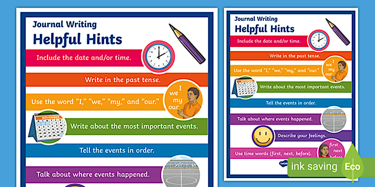 Journal Writing Helpful Hints Information Sheet - Twinkl