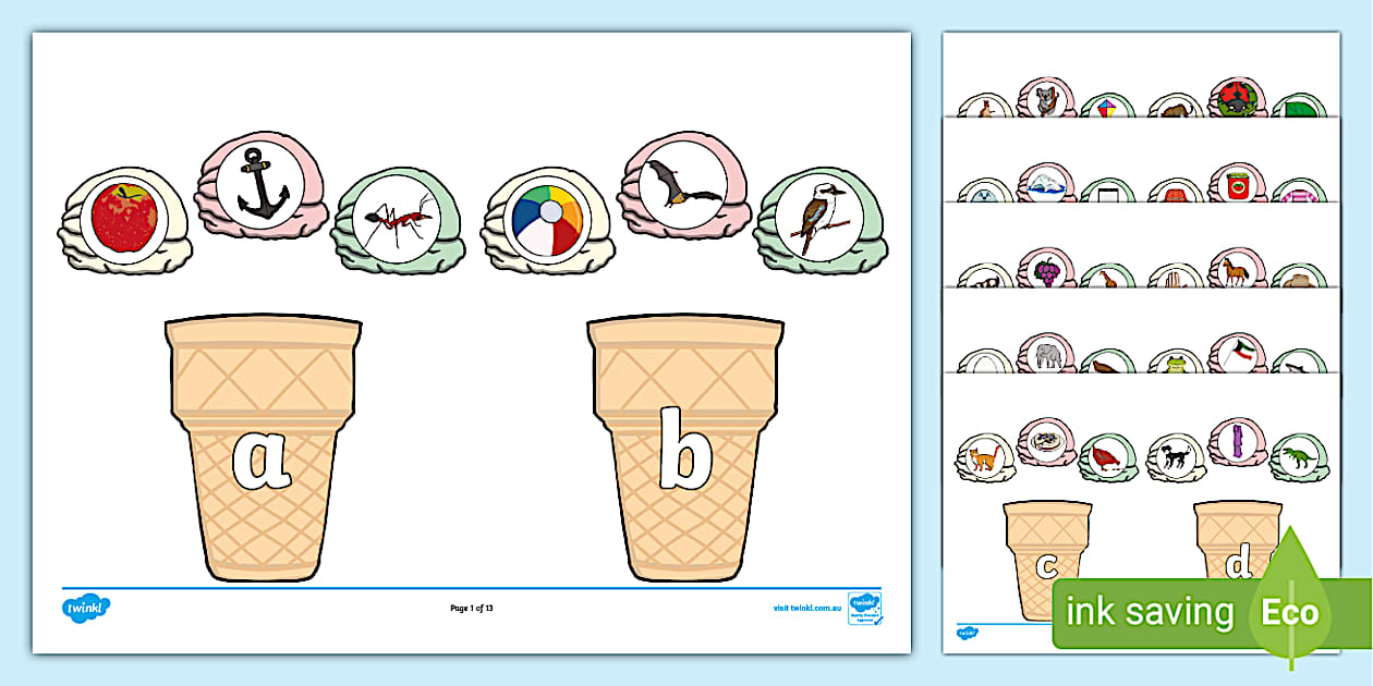 Ice Cream Alphabet Matching Activity With Answers - Twinkl