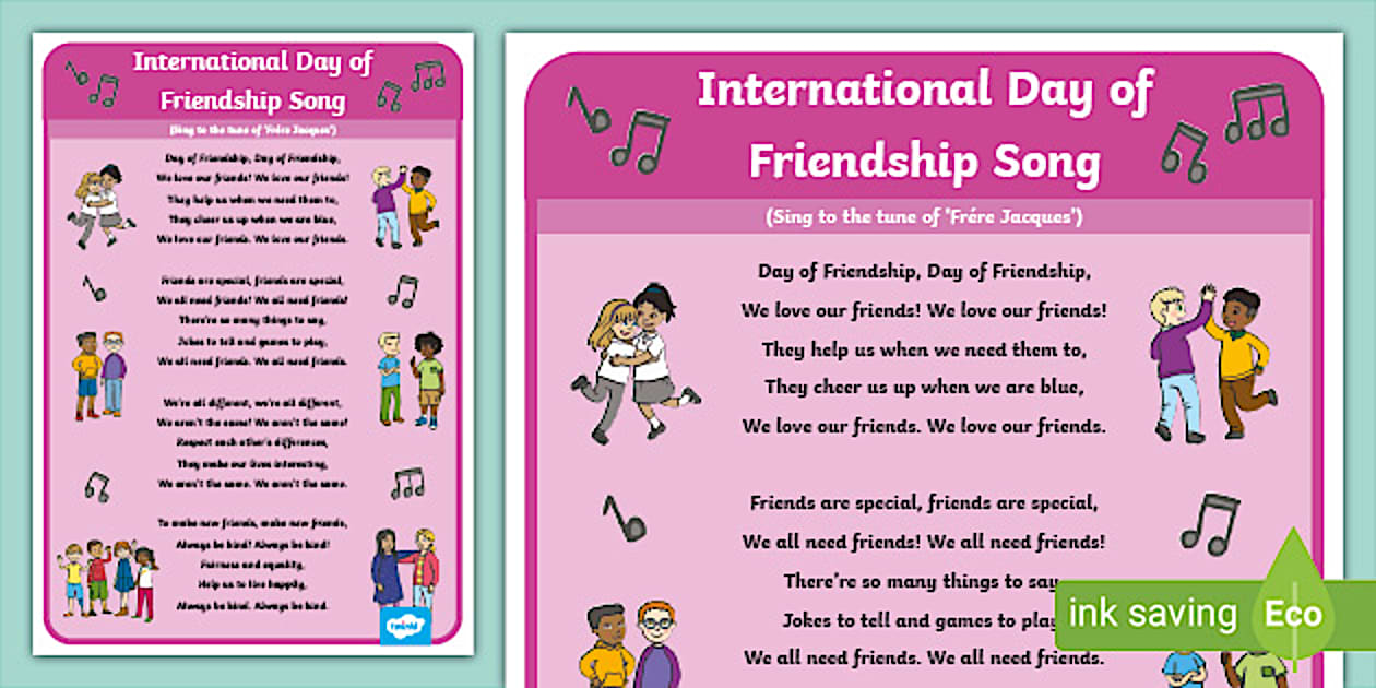 International Friendship Day Song | Primary Resources