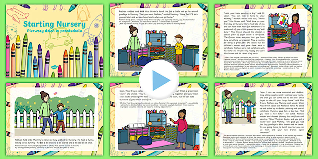 EYFS Starting Nursery Editable PowerPoint Story Polish