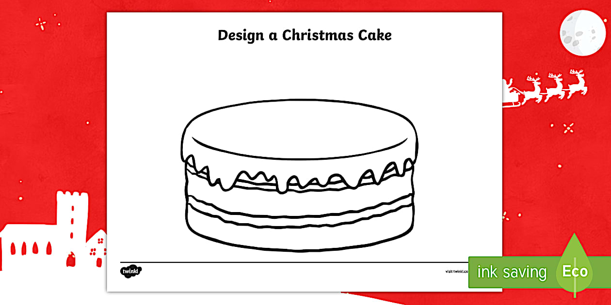 Design a Christmas Cake Activity (teacher made) - Twinkl