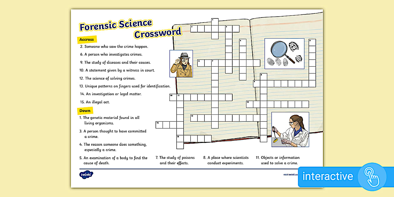 Forensic Science Crossword