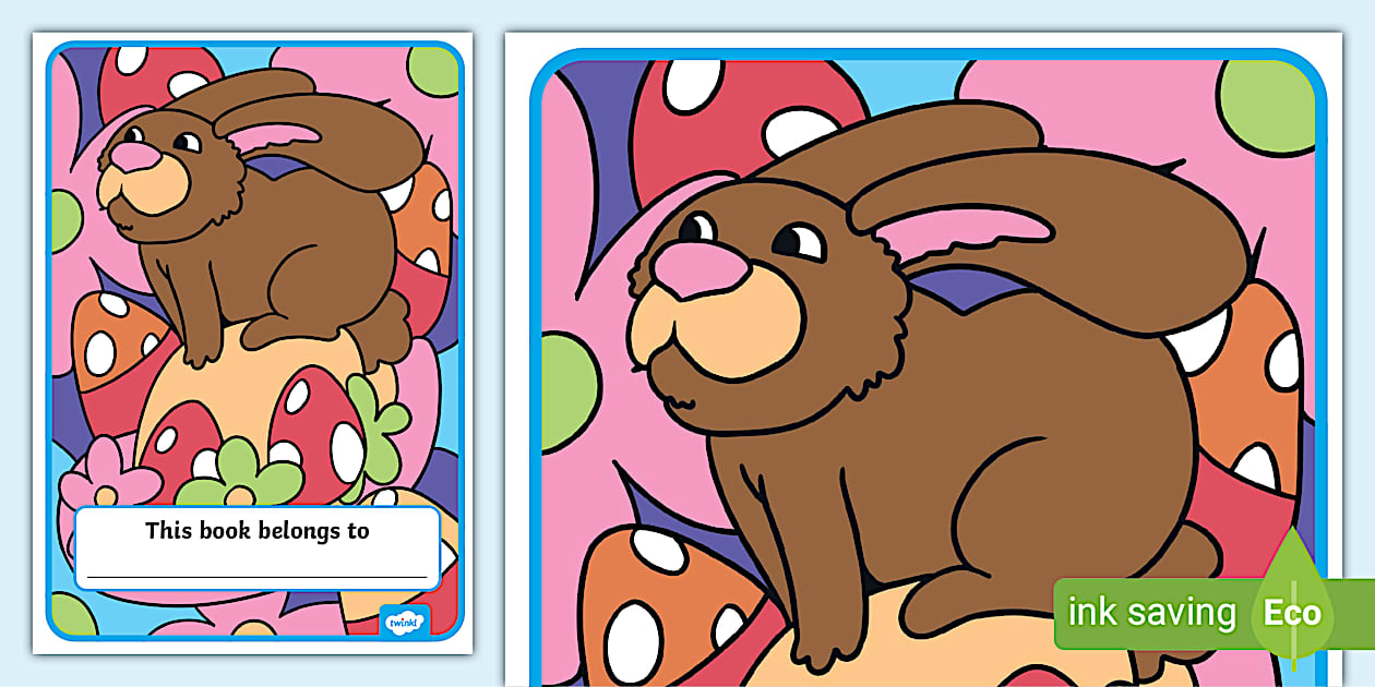 Easter Bunny Themed Book Cover - Primary Resources - Twinkl