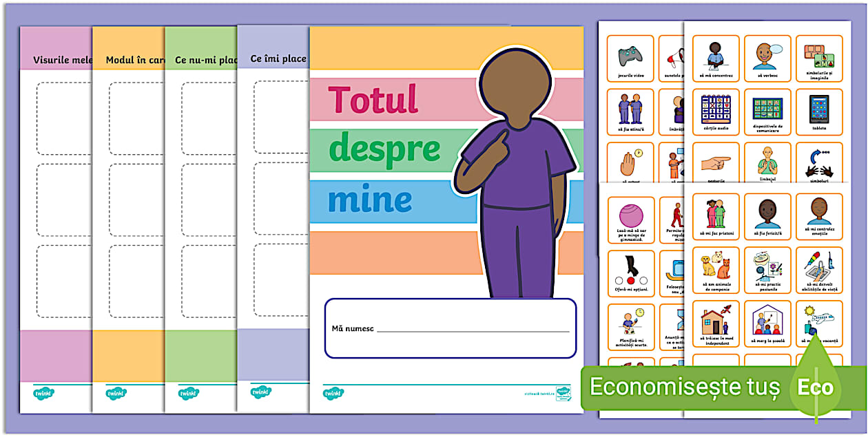 Totul despre mine – Broșură cu cartonașe - Twinkl