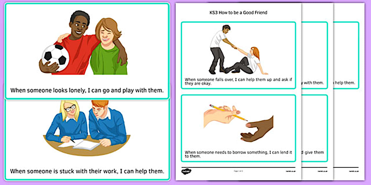 KS3 How to be a Good Friend Cards (teacher made) - Twinkl