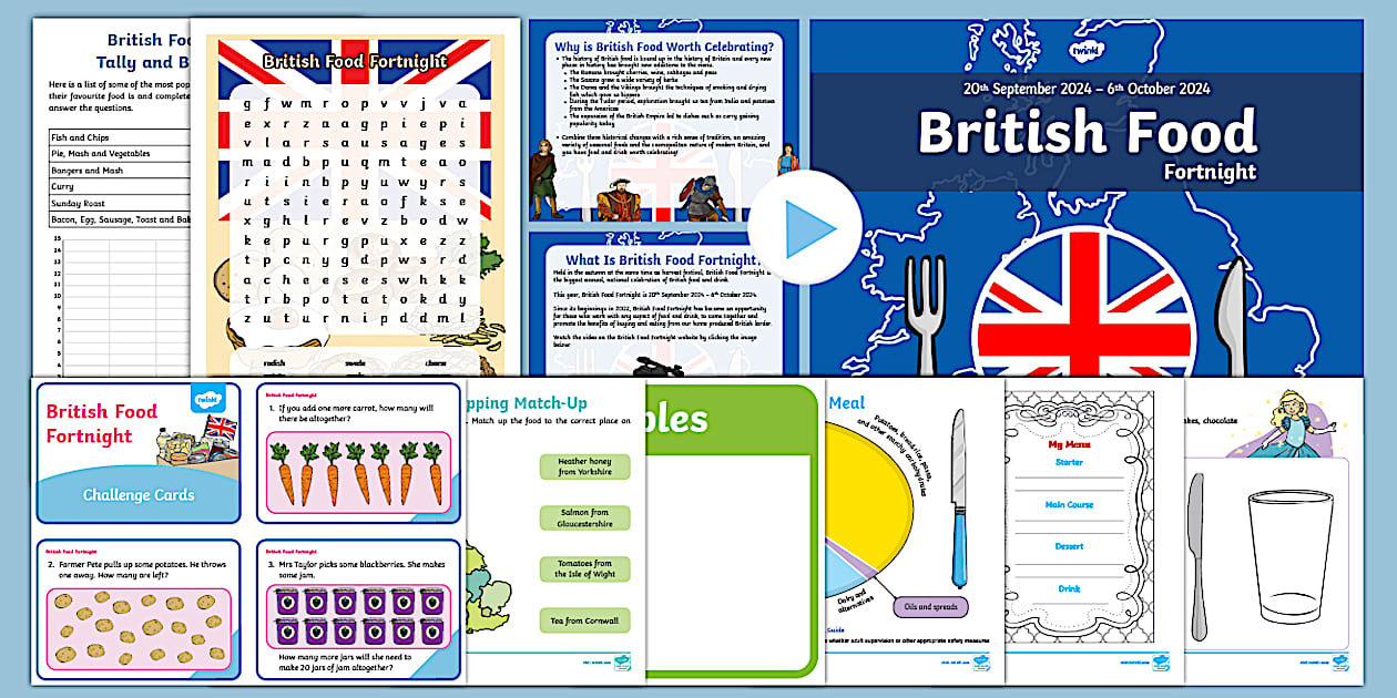 KS1 British Food Fortnight Activity Pack (teacher made)