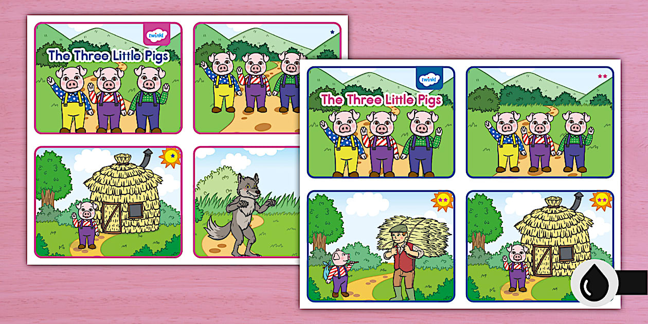 Reading Comprehension Canada: Three Little Pigs Story Sequencing Cards