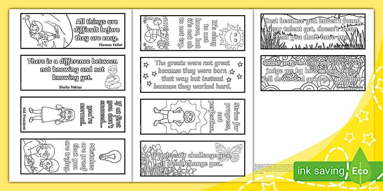 Growth Mindset Bookmarks (teacher made) - Twinkl