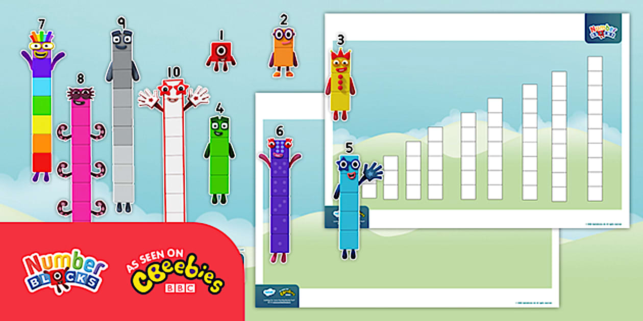 👉 Numberblocks: 1-10 Scene Cut-Out Activity - Twinkl