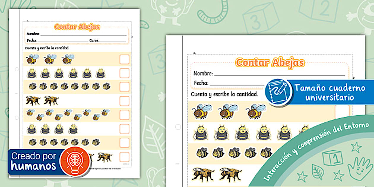 Contar | Colorear | Números | 1 al 10 | Contabilizar