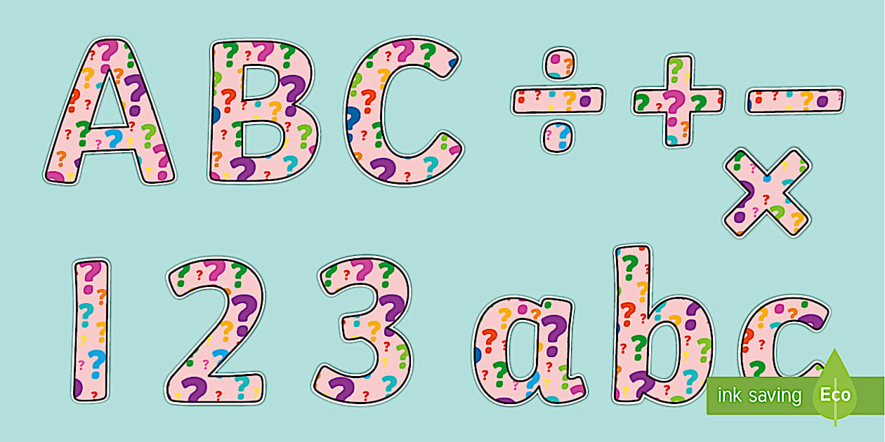 Cursive Question Mark Display Lettering (teacher made)