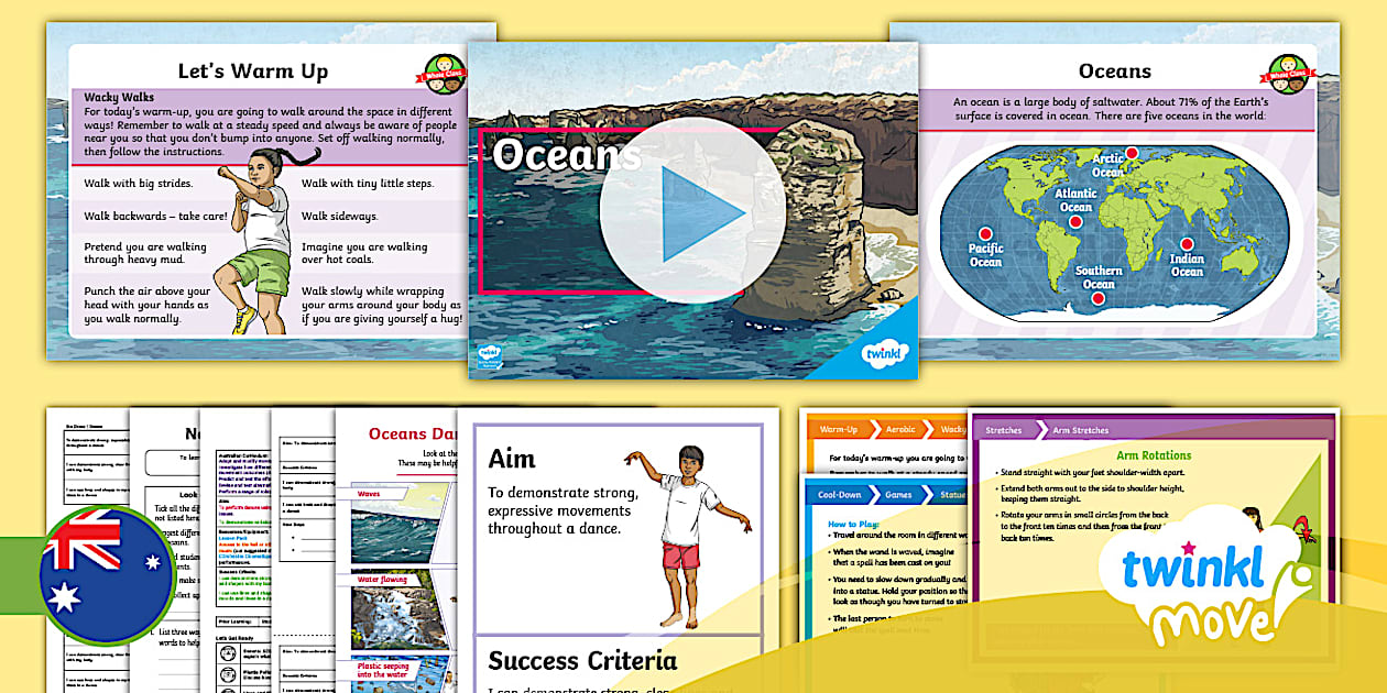 Move PE Year 5 Eco Dance Lesson 5: Oceans (Teacher-Made)