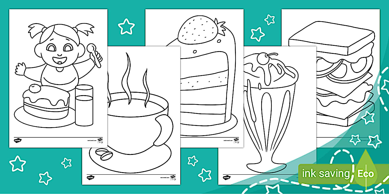 My First Cafe Colouring Pack (Teacher-Made) - Twinkl