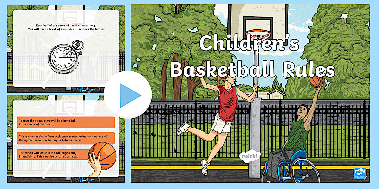 Basketball Rules for Kids PowerPoint - CfE Resource - Twinkl