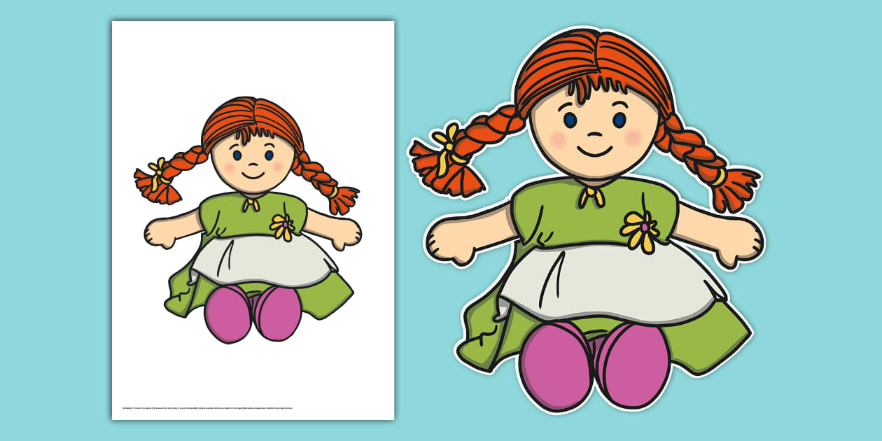 Large Doll Illustration Cut Out - Twinkl Display - Twinkl