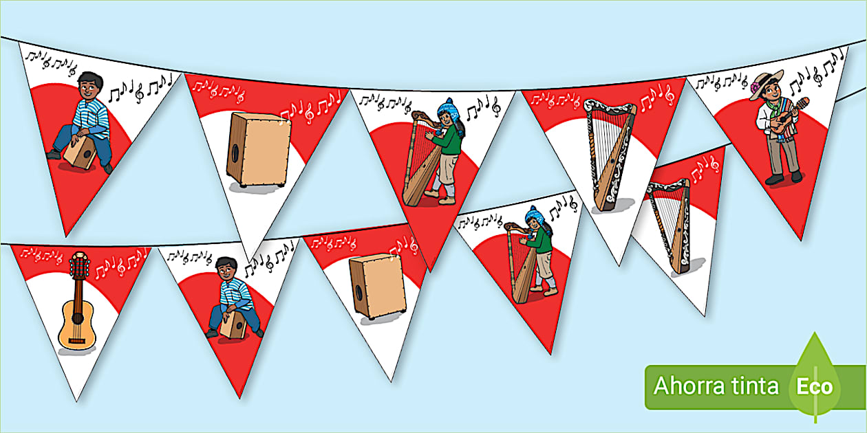 Banderines Día de la Canción Criolla (teacher made)