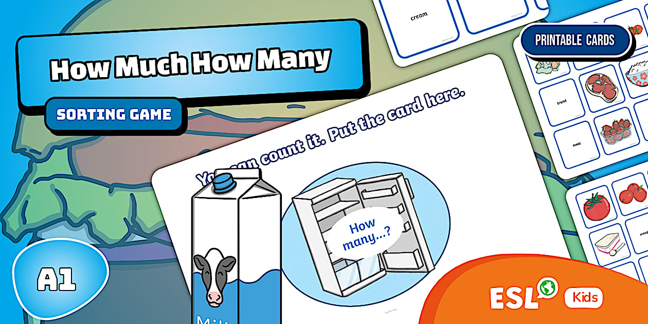 How Much / How Many Sorting Game [Kids, A1]