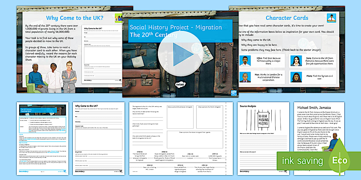 Social History Project Lesson 4: The 20th Century Lesson Pack
