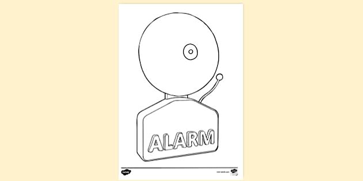 Alarm | Colouring Sheets (teacher made) - Twinkl