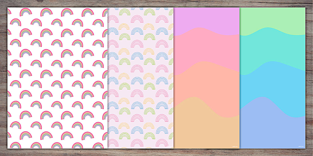 Pastel Rainbow A4 Sheets | Twinkl Party (teacher made)