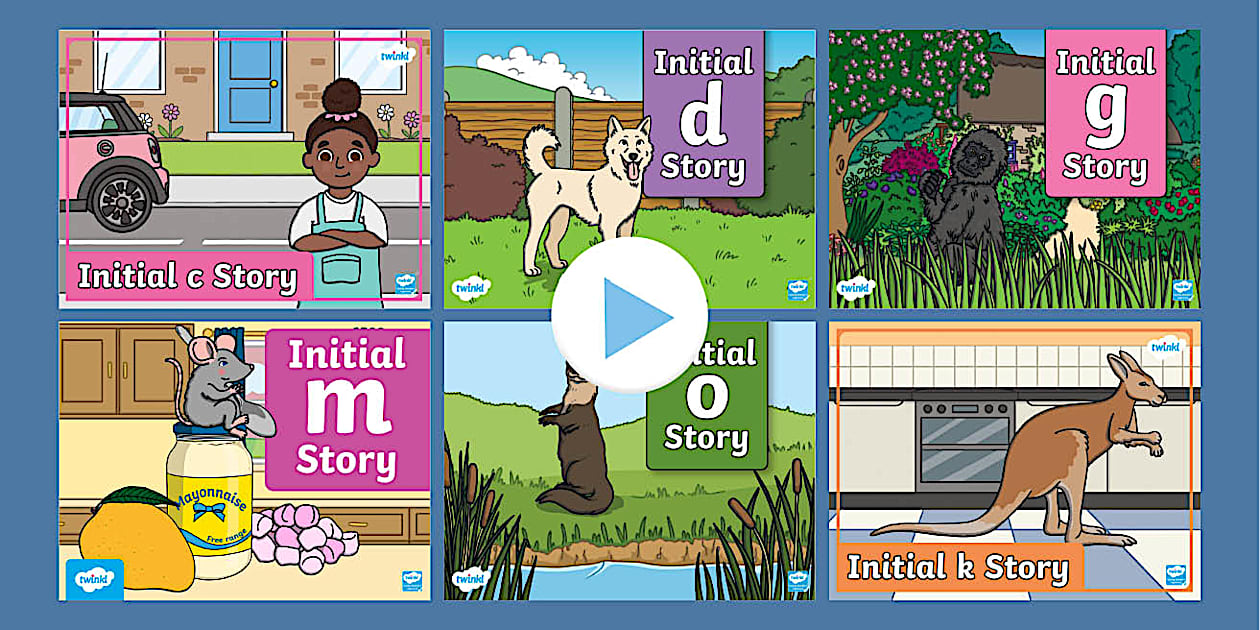 m, d, g, o, c, k Initial Sounds Story PowerPoint Pack