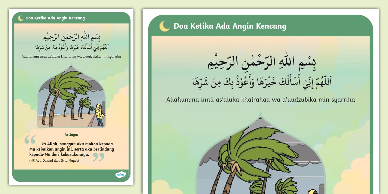 Poster Doa Ketika Ada Angin Kencang (l'enseignant a fait)