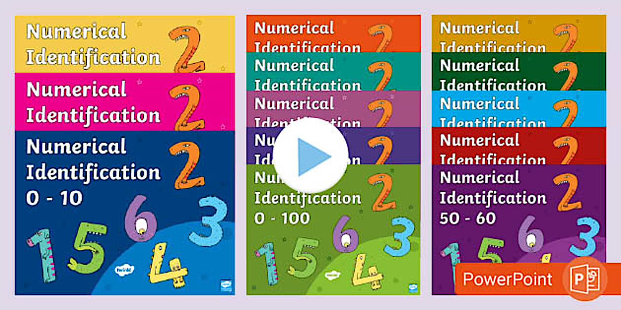 Numeral Identification 0 to 100 Ideas and PowerPoint