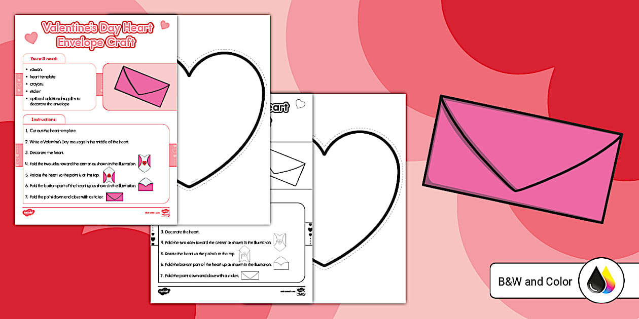 Heart Envelope Craft | Saint Valentine’s Day | Twinkl USA
