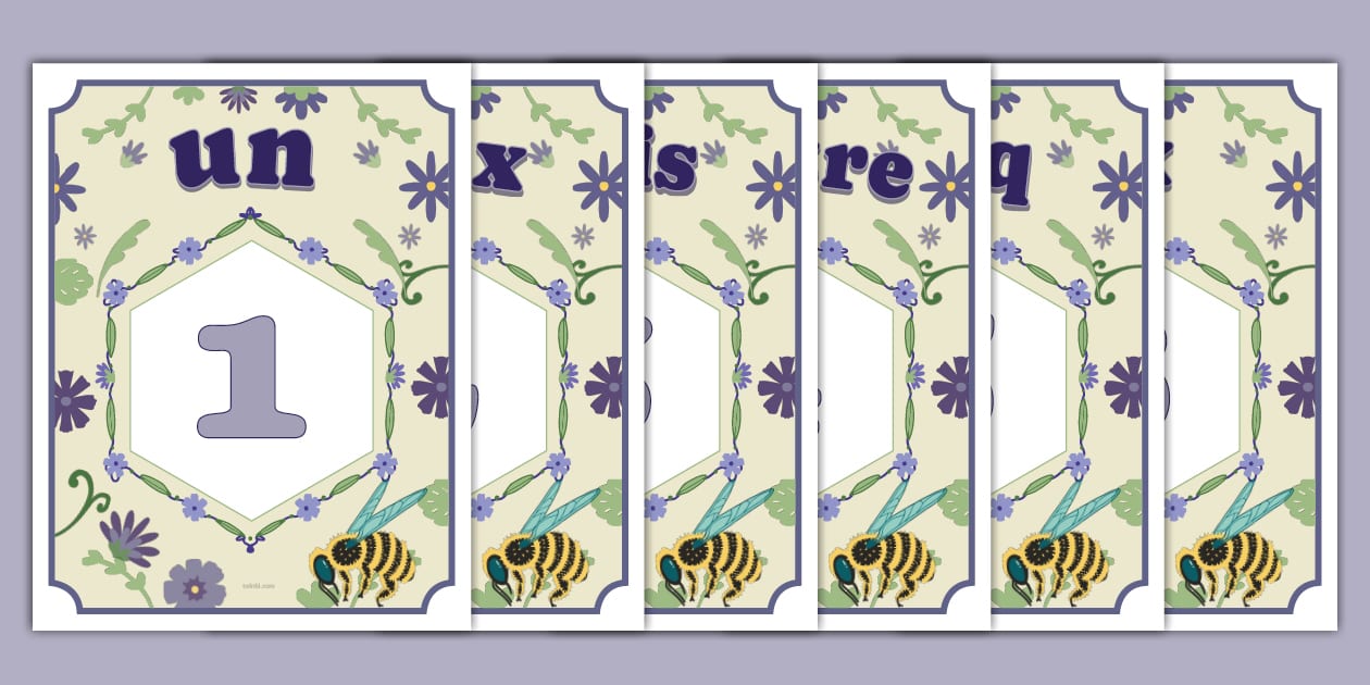 Affiches : Les nombres de 1 à 20 sur le thème des abeilles