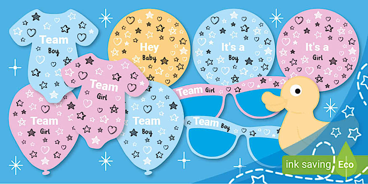 Gender Reveal Photo Props (teacher made) - Twinkl