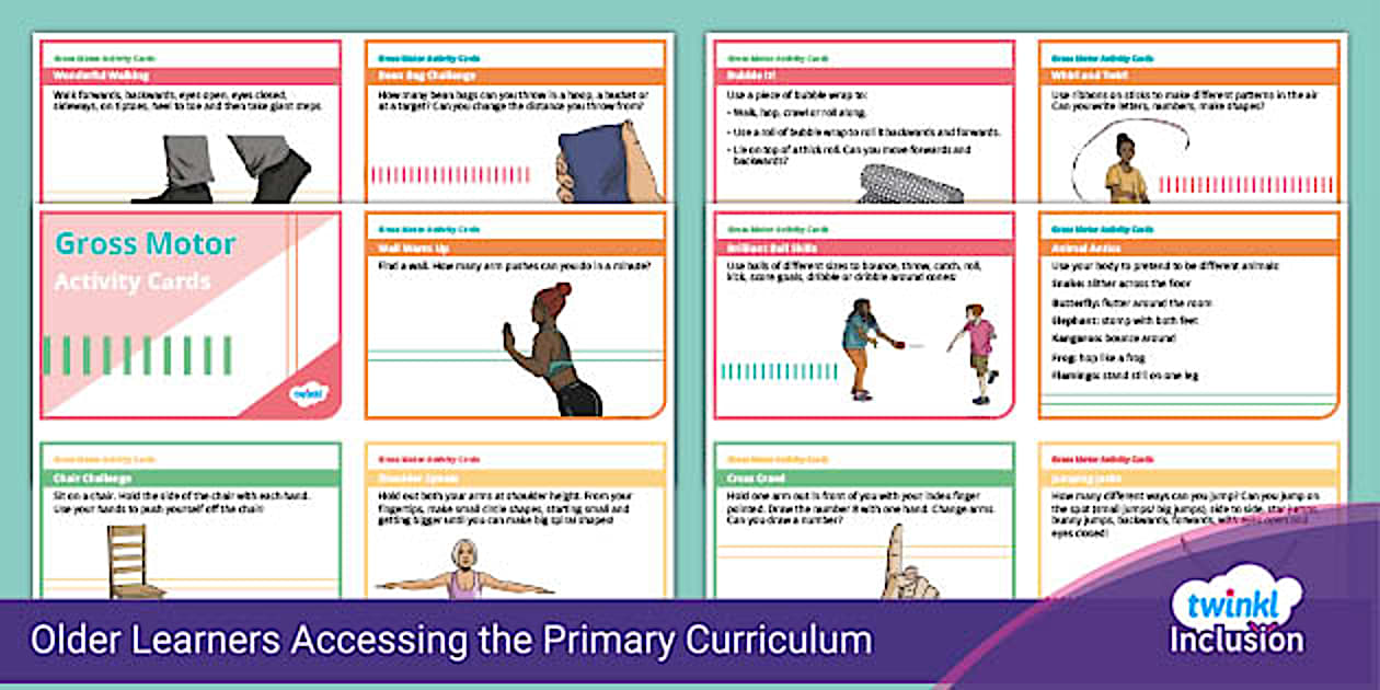 Older Learners: Gross Motor Activity Cards (Teacher-Made)