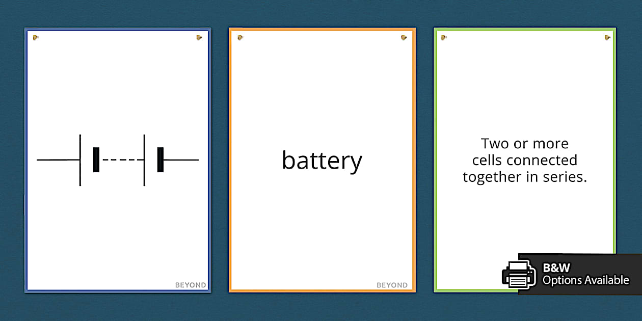 Electric Circuits Display Cards | Physics | Beyond - Twinkl